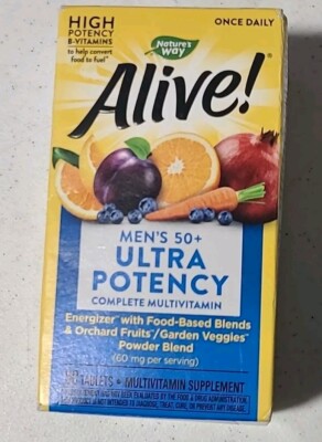 Nature's Way Alive Men's 50+ Ultra Potency Complete Multivitamin 60 Tab ...
