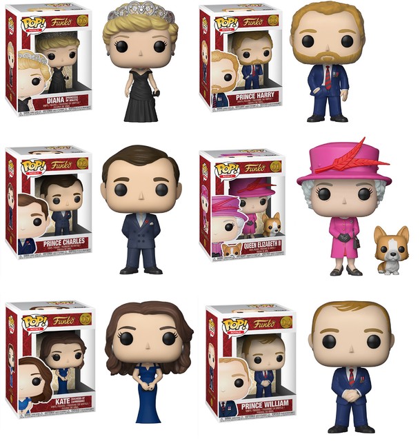 Funko POP! Royals ~ ENGLISH ROYAL FAMILY VINYL FIGURE SET ~ Diana ...