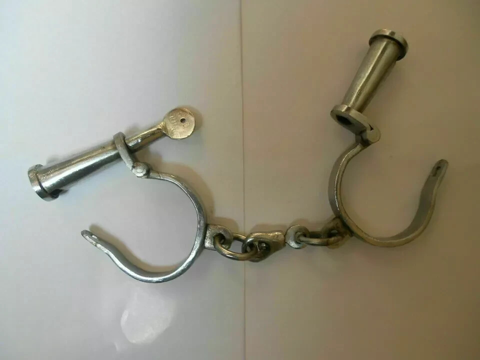 Lot of 5 Pcs Handcuff Antique Style police Shackles Iron Handcuff with ...