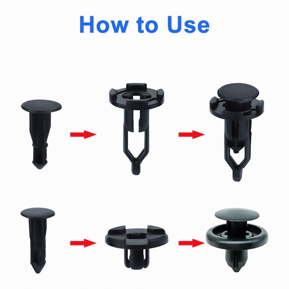 For Toyota Engine Cover Inner Fender Bumper Clips Screw Rivets 7 8 9mm ...