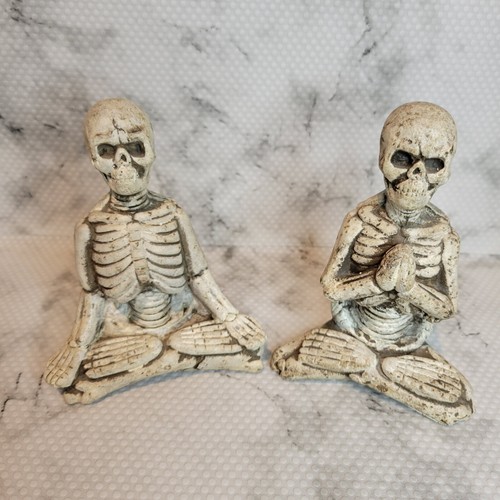 Meditating Buddhist Yoga Skeletons 5 Inches Statues Figures | eBay