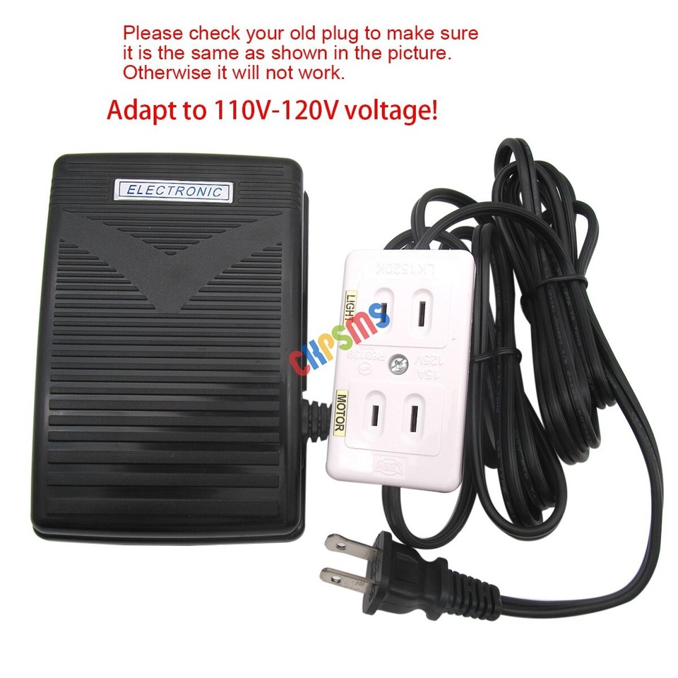 110V #FC-143 Home Sewing Machine Foot Control Pedal & Cord & Light ...