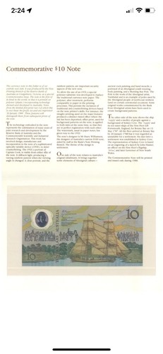 AUSTRALIA -COMMEMORATIVE $10 BANK NOTE AB | eBay Australia