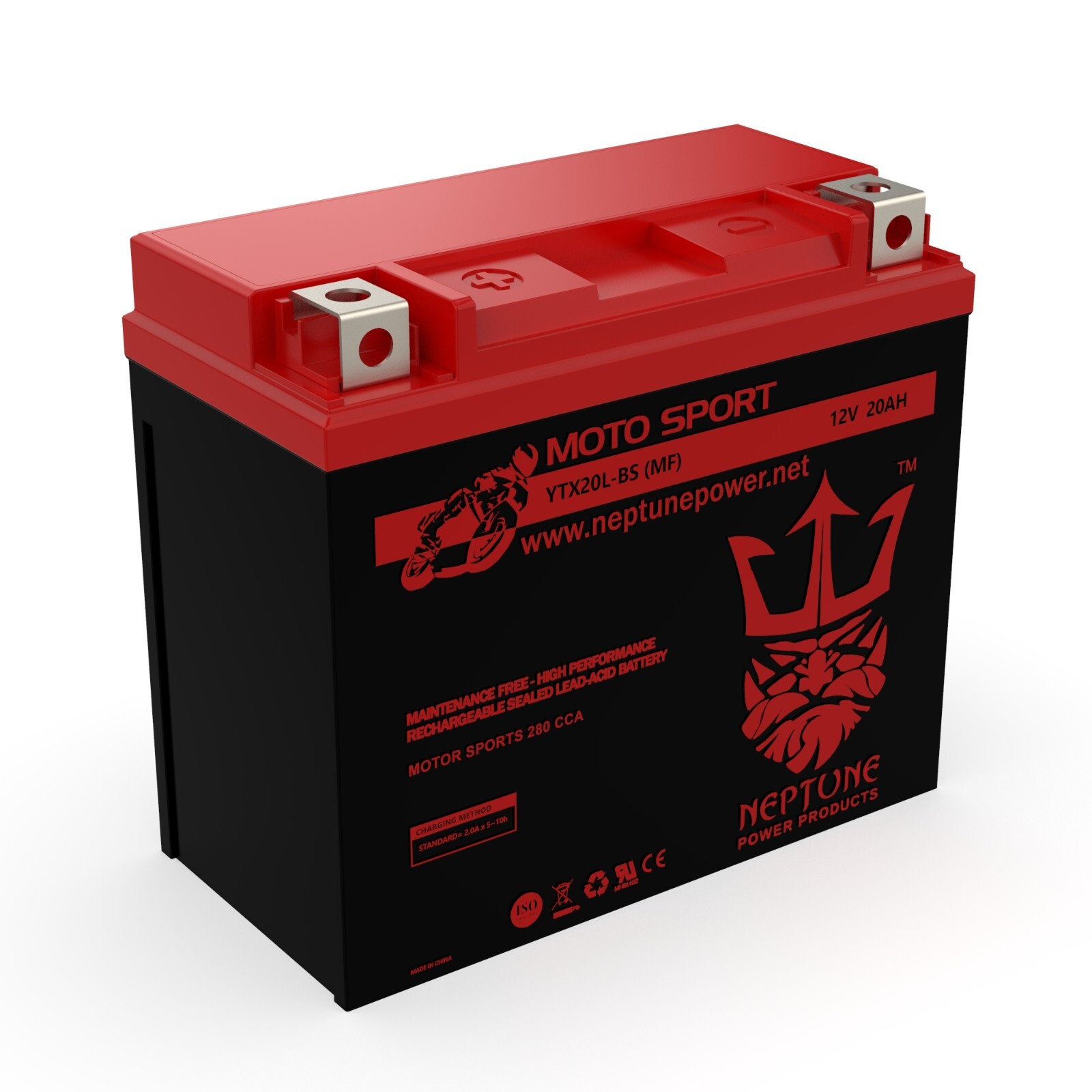 YTX20L-BS Sealed Maintenance Free Battery Replaces YUASA YTX20L-BS ...
