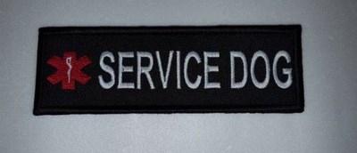 Deluxe Service Dog Embroidered Sew-On or Hook Side Patch 2 x 6" | eBay