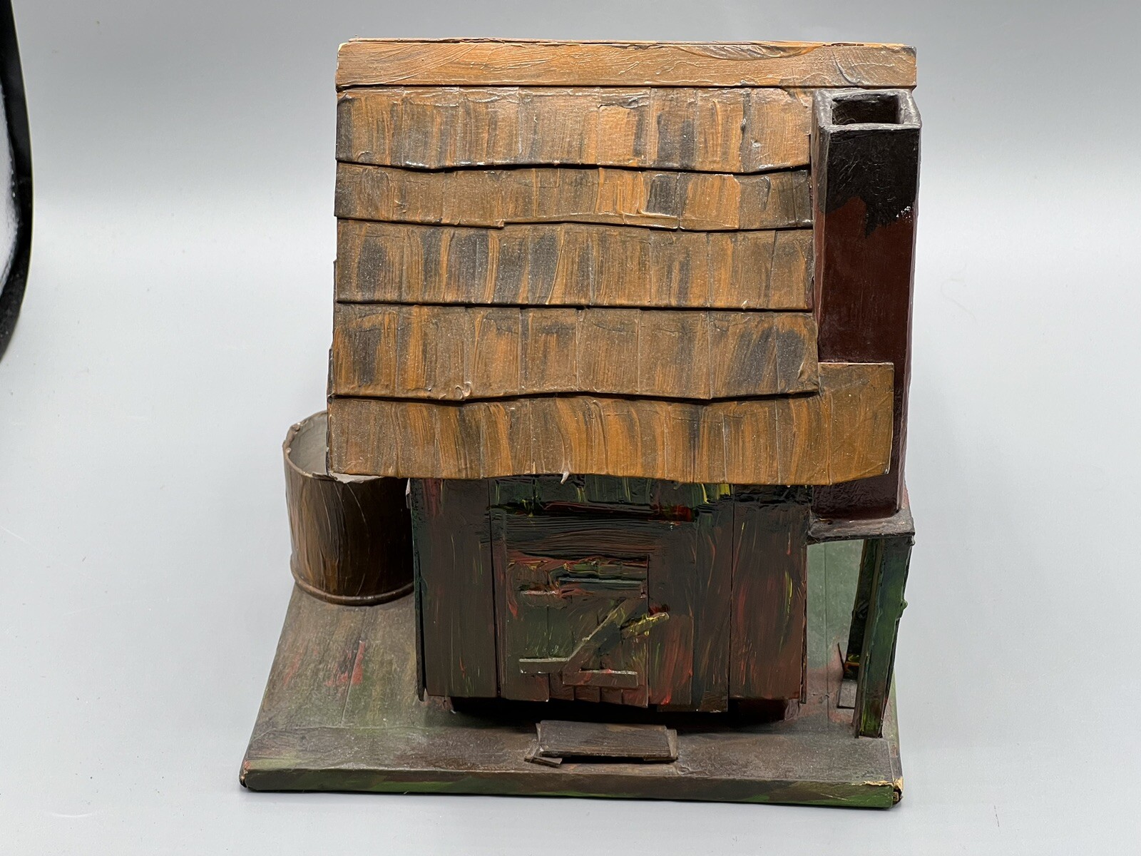 Vintage 1949 Southern Folk Art Handmade Shack Cabin Signed Avery Tramp ...