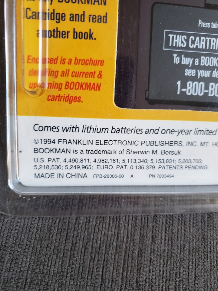 Sealed FRANKLIN BOOKMAN Electronic Holy Bible New International NIV-440 ...