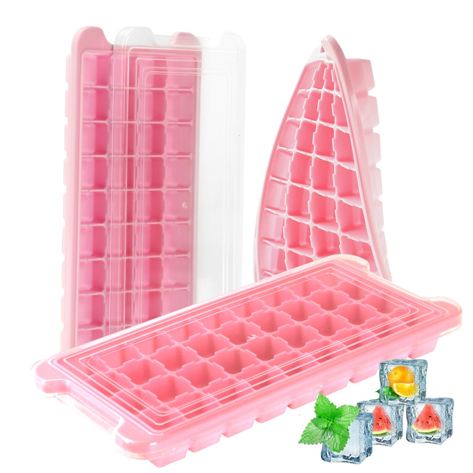 HUMBEE, Soft Silicone Ice cube Tray with PP Lid, BPA free 24 or 36 ...