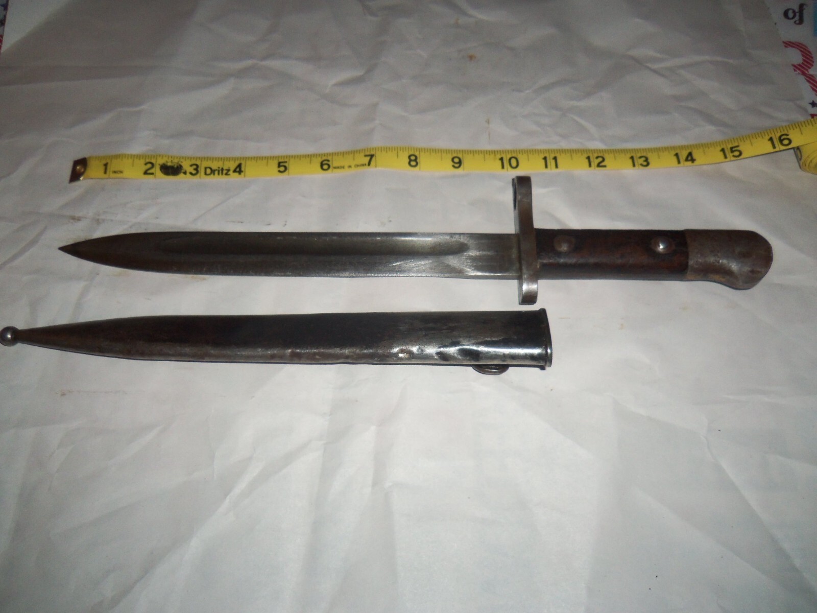 Turkish Mauser Rifle Military M1935 AS.FA Bayonet w/ Scabbard Askari ...