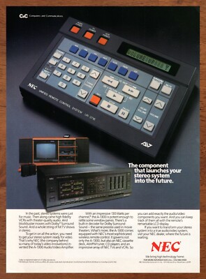 1987 NEC A-1300 Audio/Video Amplifier Vintage Print Ad/Poster 80s ...