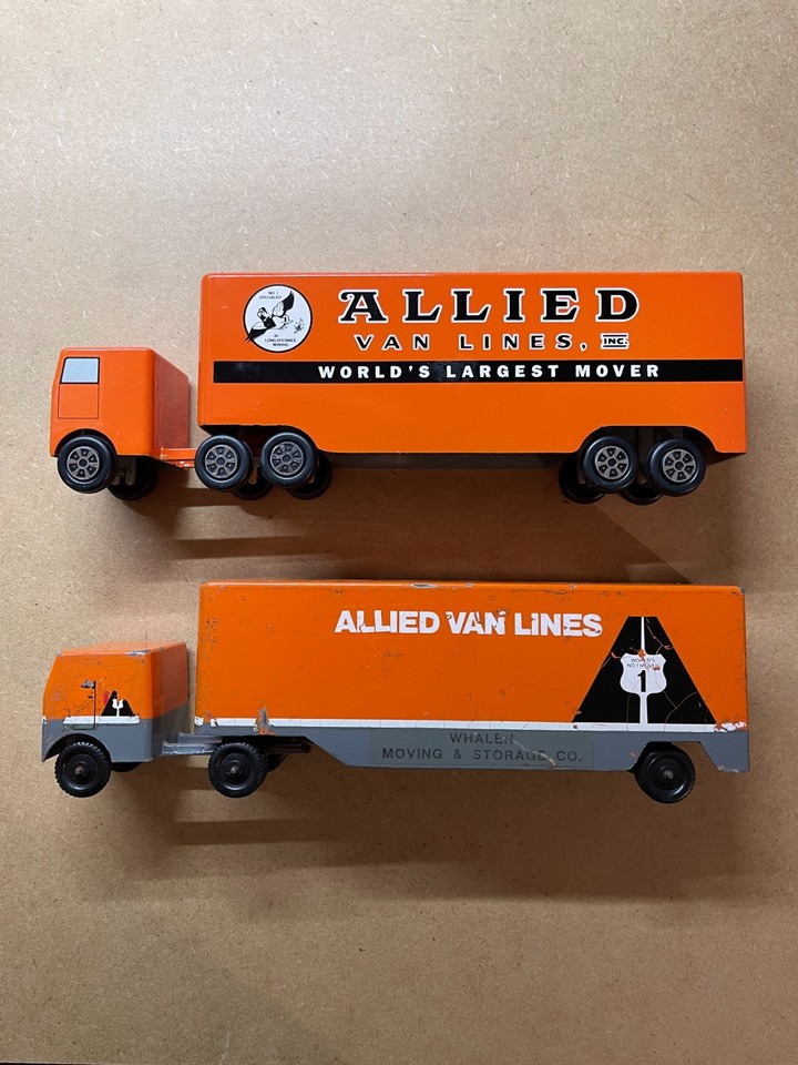 2 Ralstoy Allied Van Lines Semi-Trucks, Made in Ralston, Nebraska, 1 ...
