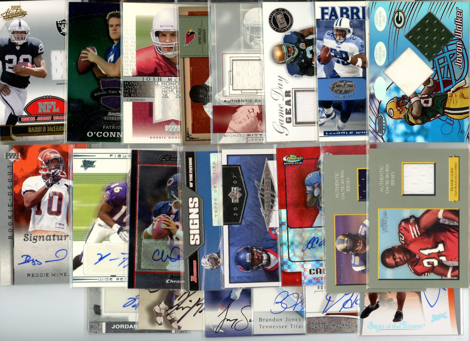 Football AUTO Autograph & Jersey Relic 154 Card Lot (DE) | eBay