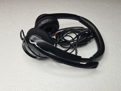 Logitech Logi Headphone Headset Wired Black USB Padded Ears Volume ...