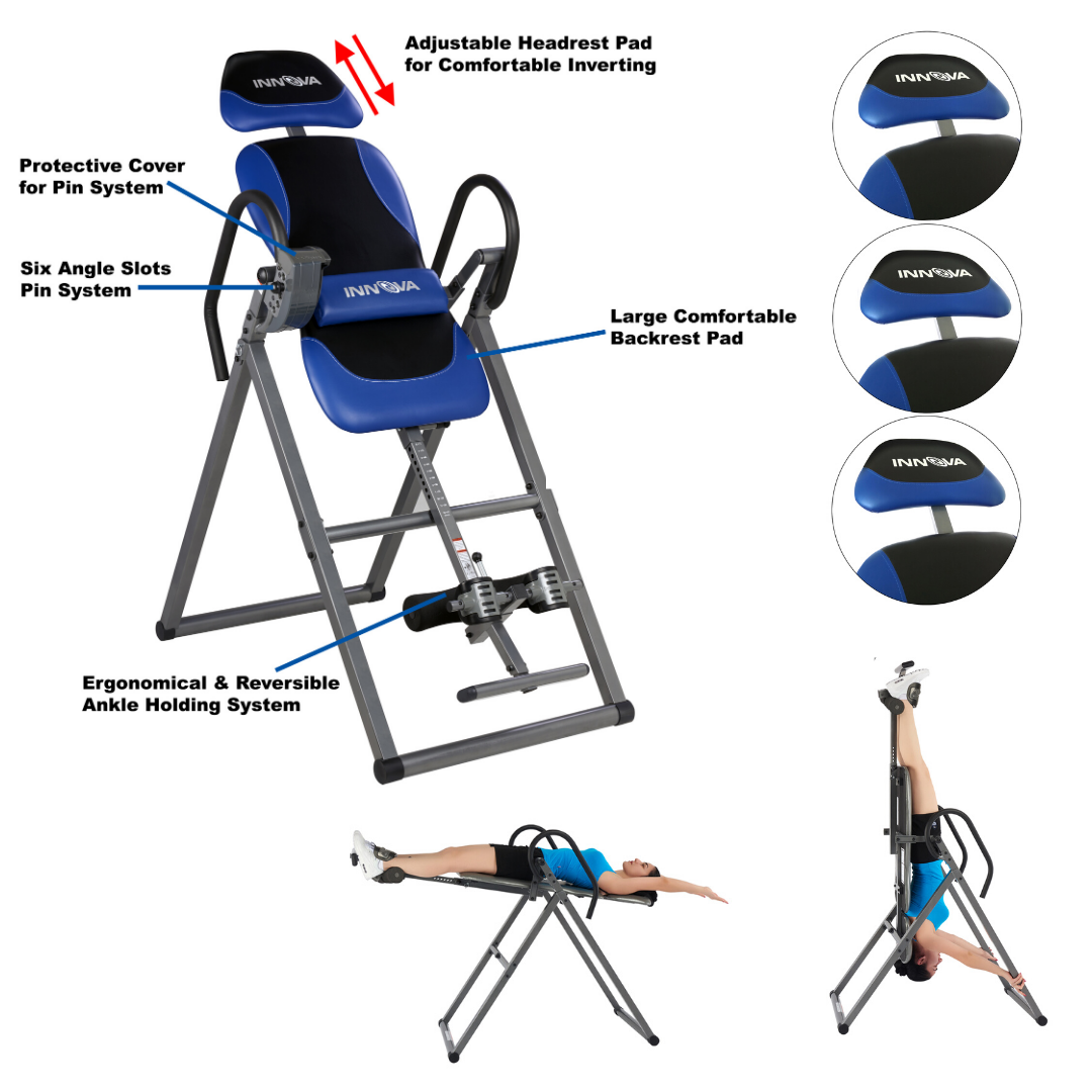 Inversion Table for Back Therapy, Heavy Duty Adjustable Stretcher, Pain ...