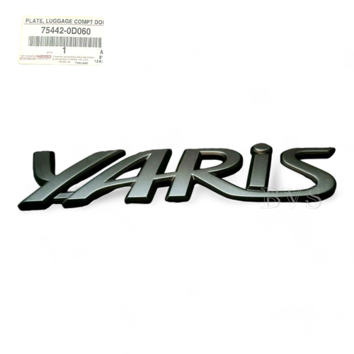 YARIS MATT BLACK COLOR REAR LOGO EMBLEM BADGE FOR 2005-2012 TOYOTA ...