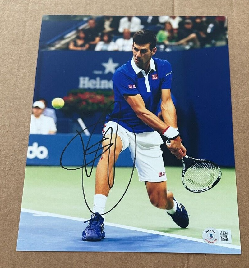 NOVAK DJOKOVIC SIGNED 8X10 PHOTO BECKETT COA AUTHENTIC HAND SIGNED | eBay