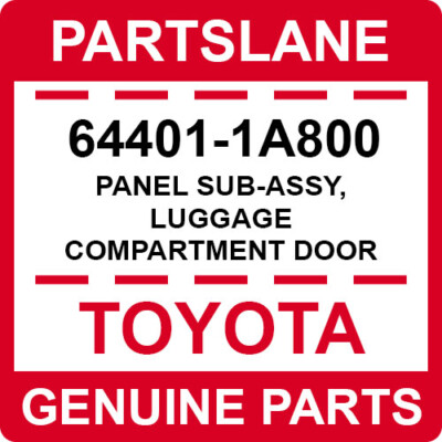 64401-1A800 Toyota OEM Genuine PANEL SUB-ASSY, LUGGAGE COMPARTMENT DOOR ...