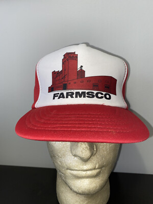 Vintage Farmsco Farming Agriculture Snapback Trucker Hat Baseball Cap ...