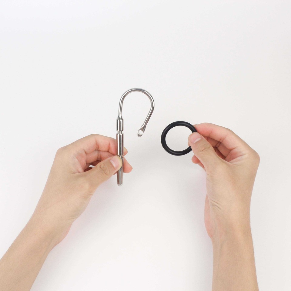 Stainless Steel Urethral Plug Rod with Ring Men Dilator Penis Extension ...