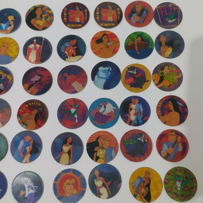 Lot of 43 tazos Pogs POCAHONTAS Disney Licensed Caps Pogs ORIGINAL ...