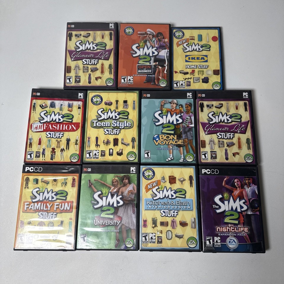 The Sims 2 PC CD ROM Expansion Pack Games Bundle Offline - Lot Of 11 | eBay