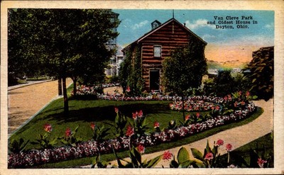 Vintage Postcard Van Cleve Park and Oldest House in Dayton Ohio | eBay