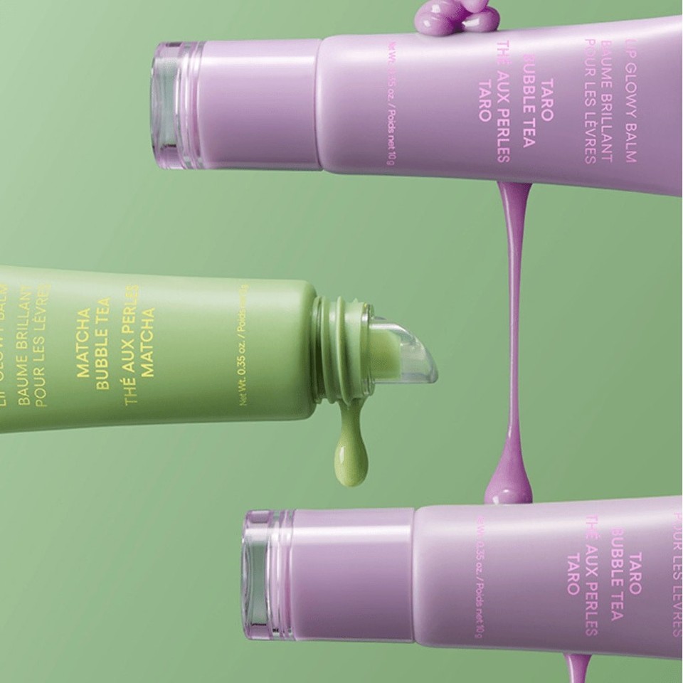 Laneige Lip Glowy Balm Matcha and Taro Bubble Tea BNIB 10g /.35 Limited ...