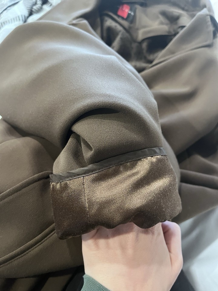 Women’s Gallery Trench Coat Brown With Removable Hood, Inner Layer Size ...