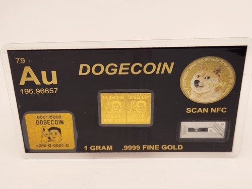 1 Gm Dogecoin Gold Snap Bar GR Bar Gold Bullion Precious Metal .9999 ...