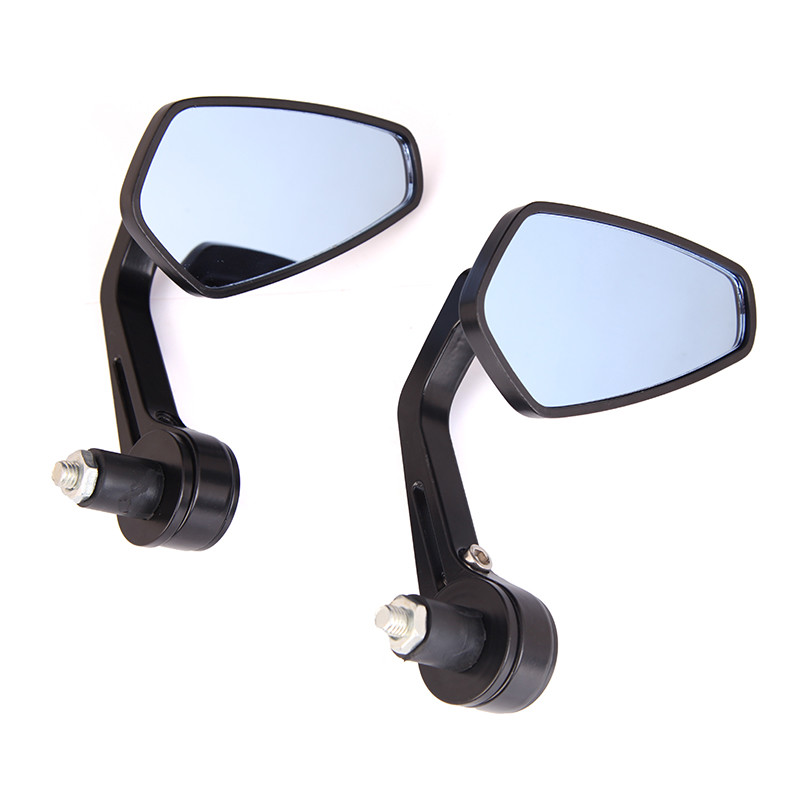 Black Custom Handle Bar End Motorcycle Rear View Side Mirrors For Honda ...