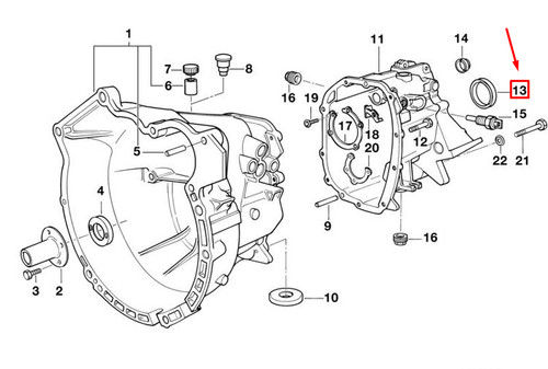 NEW BMW 3 E36 TRANSMISSION OUTPUT SHAFT SEAL REPAIR KIT 23128742716 OEM ...