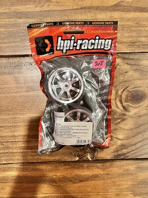 HPI 4739 T-Drift Tires 26mm Mounted on Rays 57S-Pro Wheels Chrome ...