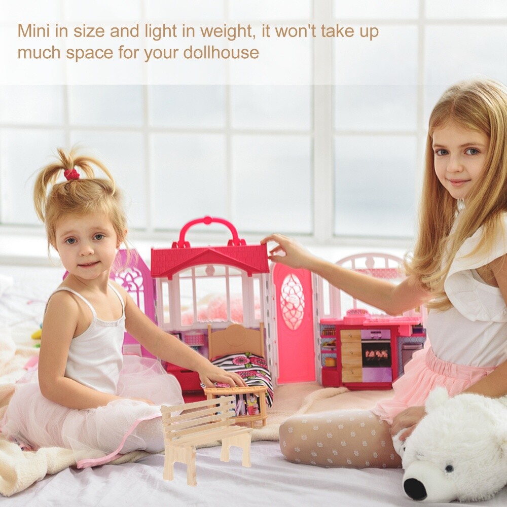Dollhouses Decoration Mini Bench Model Miniature Park Benches Workbench ...