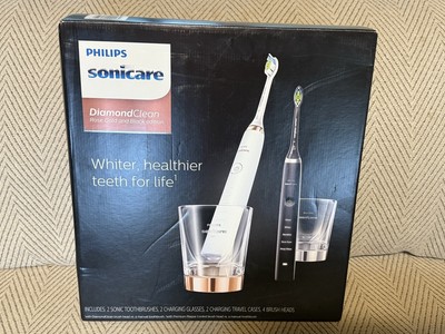 Phillips Diamond Clean HX9350/70. 2 Brush Set Rose Gold and Black ...