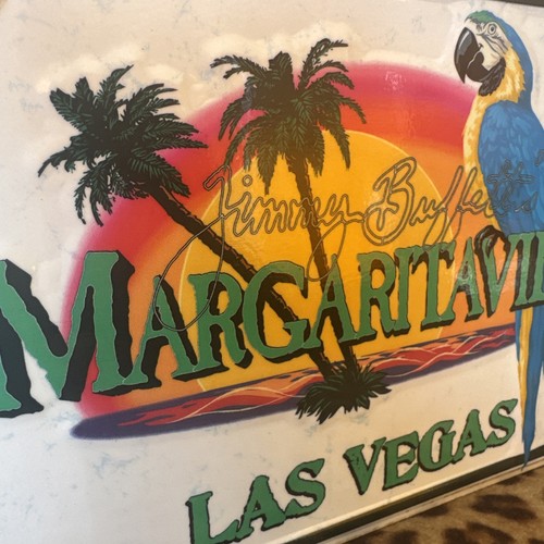 Jimmy Buffett Margaritaville Las Vegas Metal License Plate Parrot Palm ...