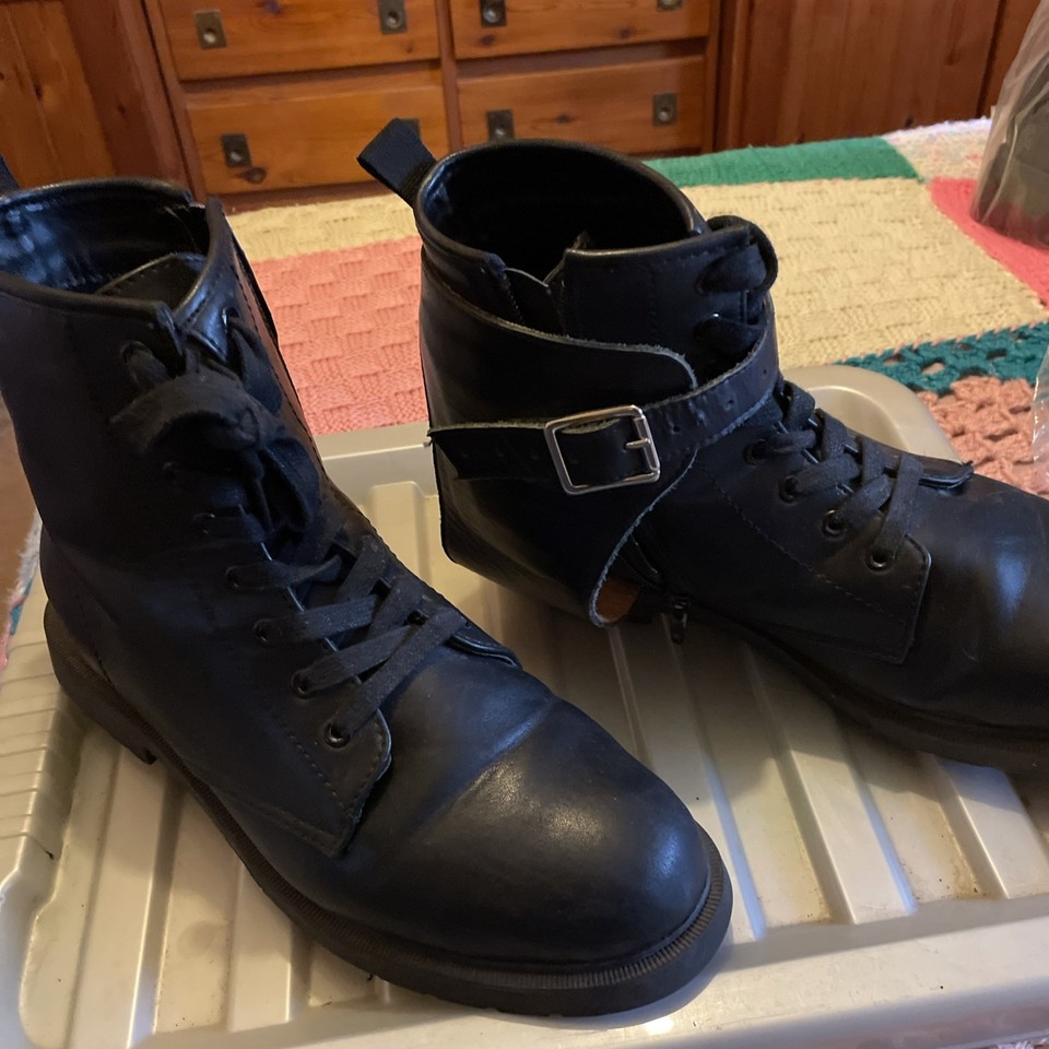 Orthotic Black wide Boots Foot Drop Left Leg Side Brace/Spilt Wth Stop ...