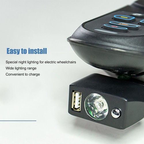 Electric Wheelchair Light 3 Pin XLR Head USB Charging Adjustable Angle ...