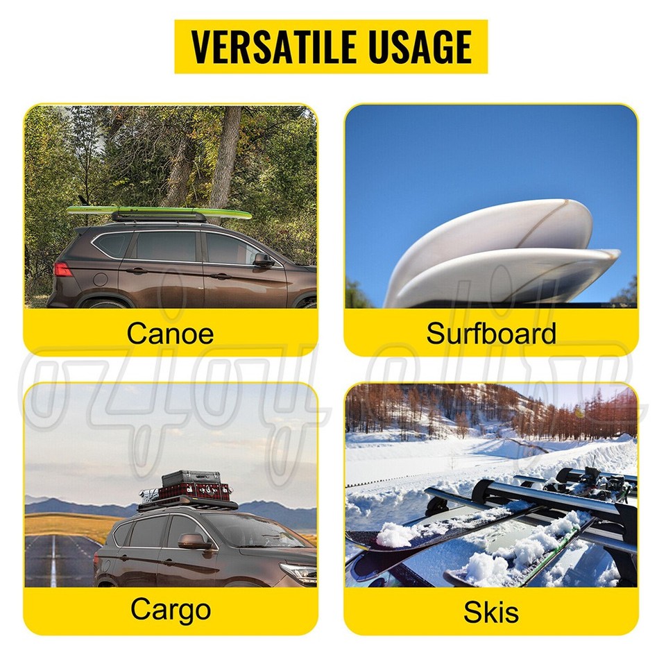 140cm Aluminium Alloy Car 4WD 4x4 Roof Rack Basket Cargo Luggage ...