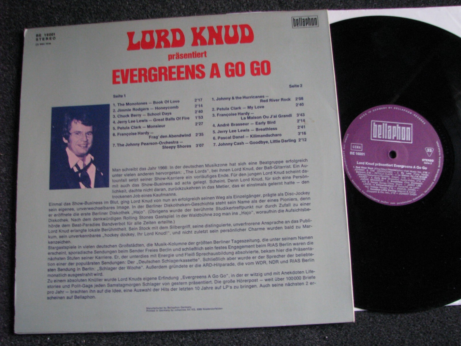 Lord Knud präsentiert Evergreens a Go Go LP-1969 Germany-Bellaphon ...