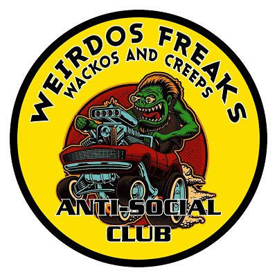 2-Pack 3M Weirdos Freaks Club Rat Rod Hot Rod Rat Fink Sticker Racing ...