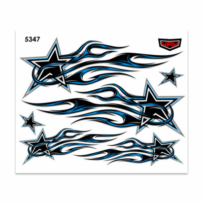 Stickers Star Flames Blue 35 x 25 cm | eBay