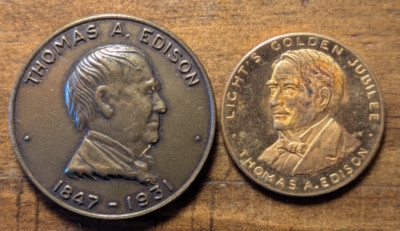 Fort Myers, Florida FL Thomas A. Edison Pageant of Light Bulb Medal ...