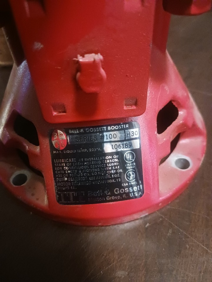 Bell & Gossett 106189 Bearing Assembly With Impeller And Base Series 100 | eBay