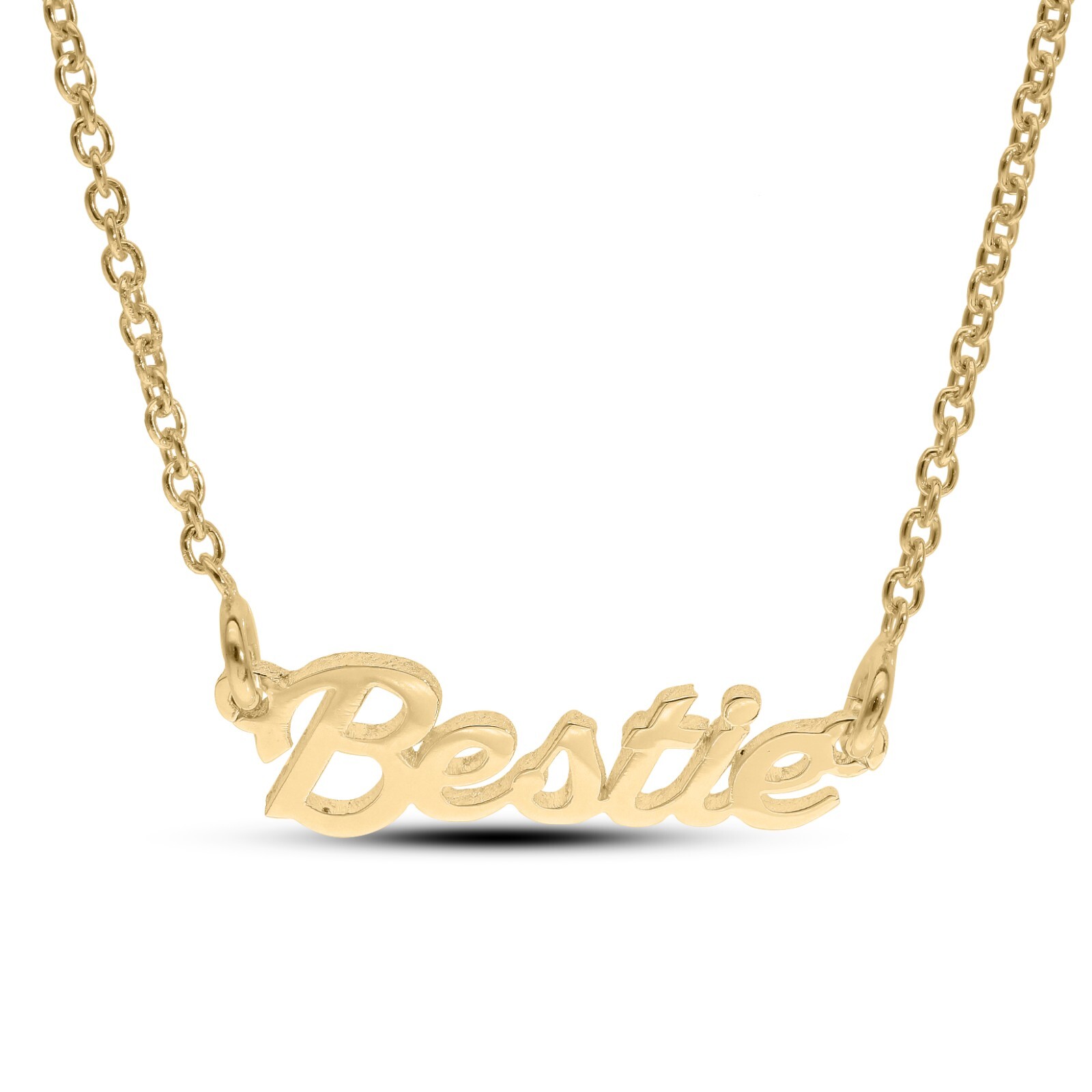 Bestie Friend Necklace Gold plate Sterling Silver 925 Gift female Chain ...