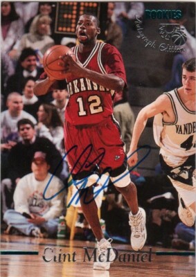 1995 Clint McDaniel Basketball Rookies Edition Auto Card Arkansas ...