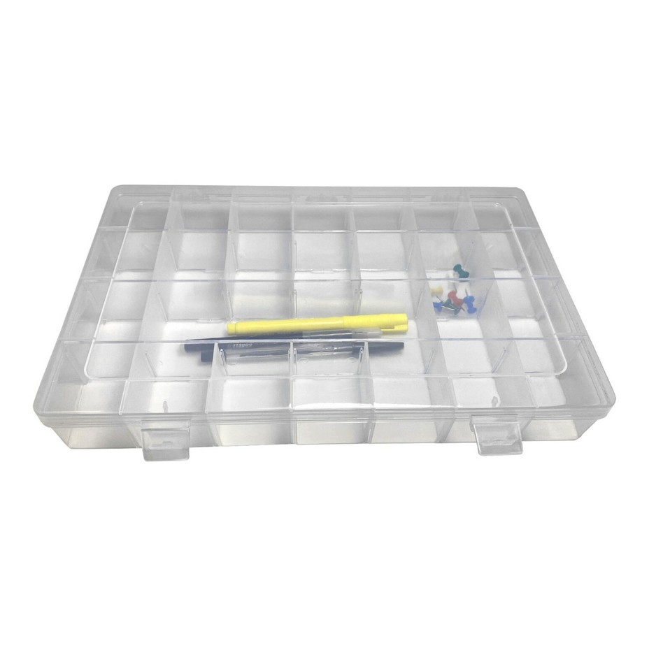 Storage Box Hard Plastic Adjustable Compartment Slot Plastic Craft ...