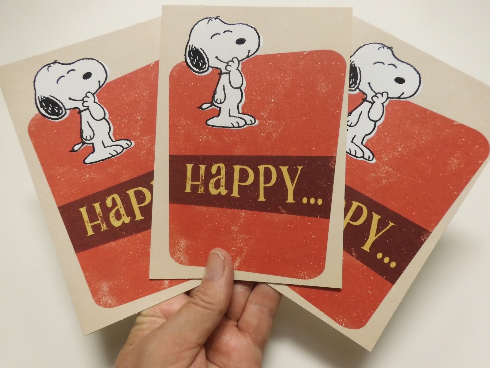 3 Cards DaySpring Happy Birthday Peanuts Snoopy Happy Happier Happiest ...