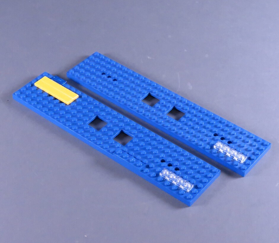 LEGO® 2x Eisenbahn Platte 6 x 28 Noppen Waggon Anhänger blau 92339 Lok ...