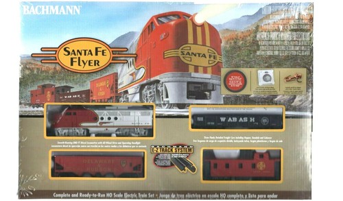 HO Scale Bachmann 647 Santa Fe Flyer Train Set with Steel E-Z Track | eBay