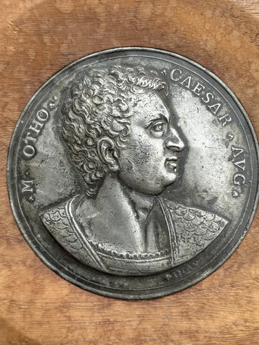 Profile Of Marcus Salvius Otho Roman Emperor & Medal & Tin & 19th ...